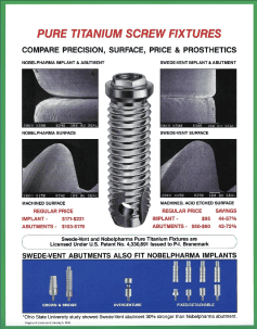 Core-Vent Pure Titanium Screw Fixtures – Paragon Implant